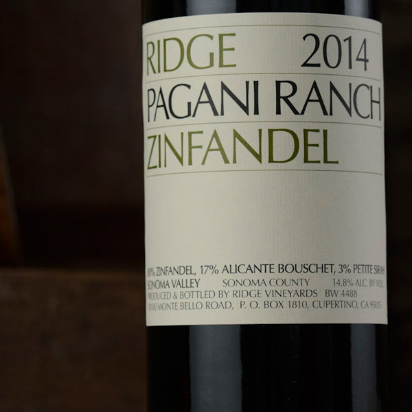 2014 Pagani Ranch Zinfandel - Ridge Vineyards