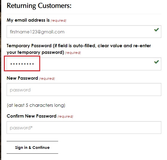 My Temporary Password Won T Work Ridge Vineyards